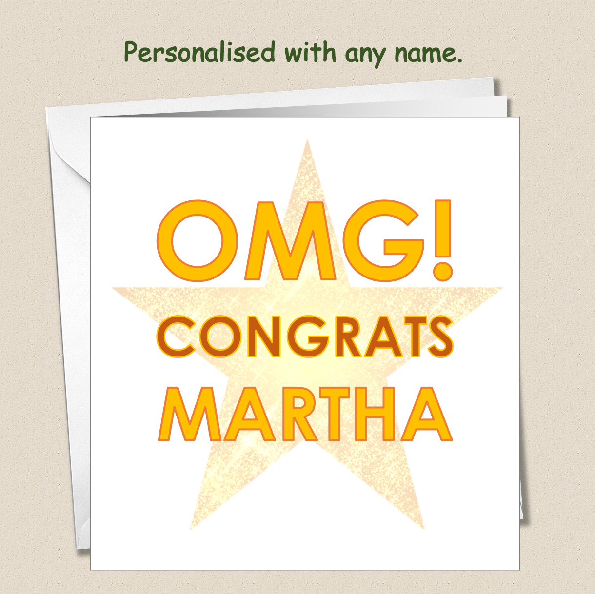 Personalised Congratulations Card - Well Done - OMG – MOglie