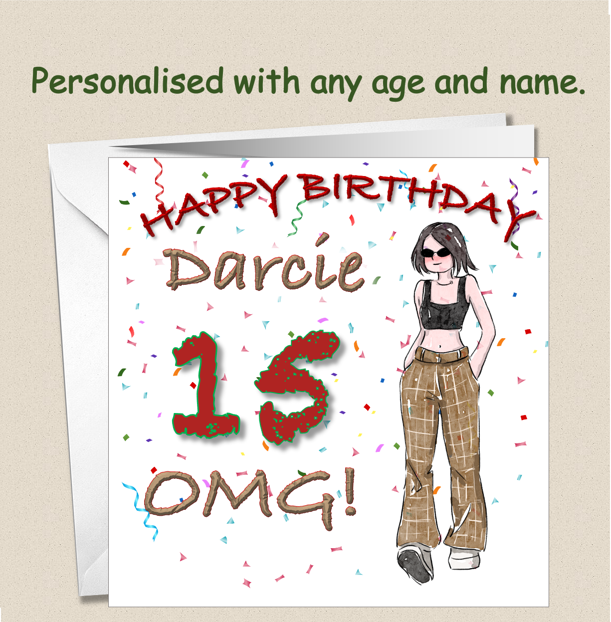 Personalised Teenage Girl Birthday Card - OMG | MOglie