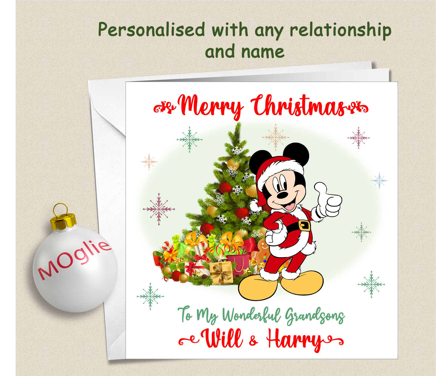 Personalised Mickey Mouse Christmas Card – MOglie