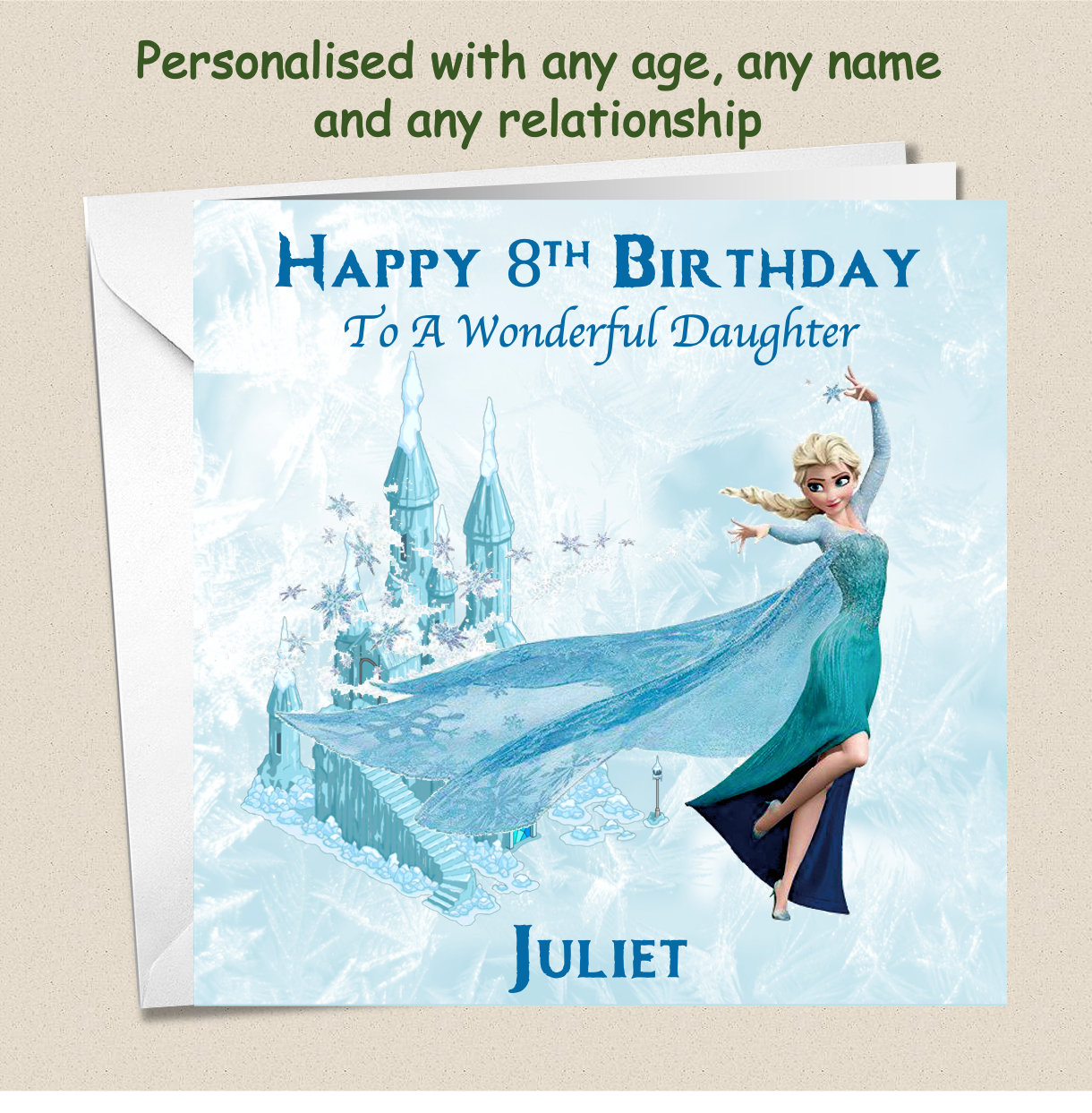 Personalised Frozen Elsa Birthday Card - FRZ3 | MOglie